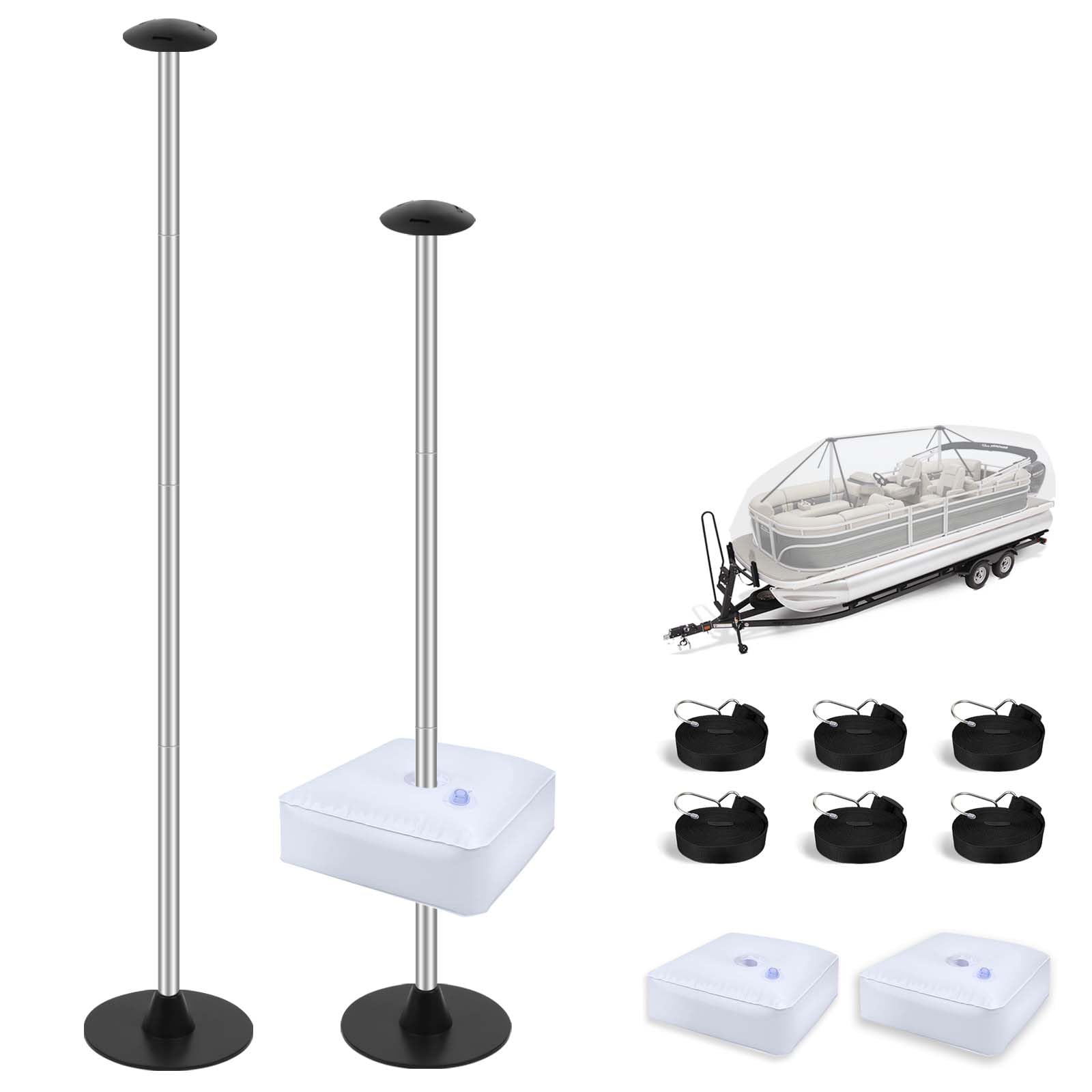 Amazon.com : XPORTION Boat Cover Support Poles Stand System, Adjustable ...