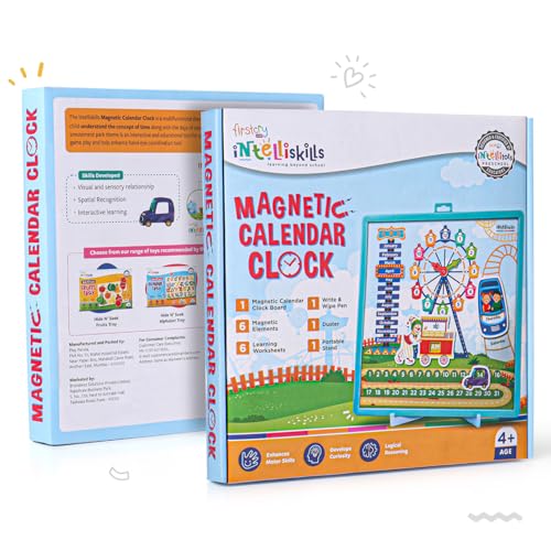 FIRSTCRY INTELLISKILLS Premium 7In1 Multifunctional Magnetic Calendar ...