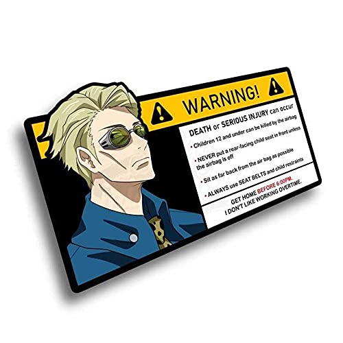 Generic 1 Pcs Cartoon Anime Jujutsu Kaisen Car Sticker for Nanami Kento ...