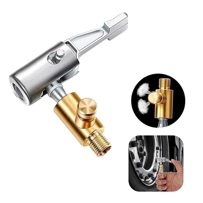 Universal Air Pump Nozzle for Inflator, Fapiwen Lock On Air Chuck Tire ...