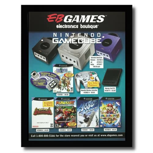 Amazon.com: 2003 EB GAMES Gamecube Console Framed Print Ad/Poster ...