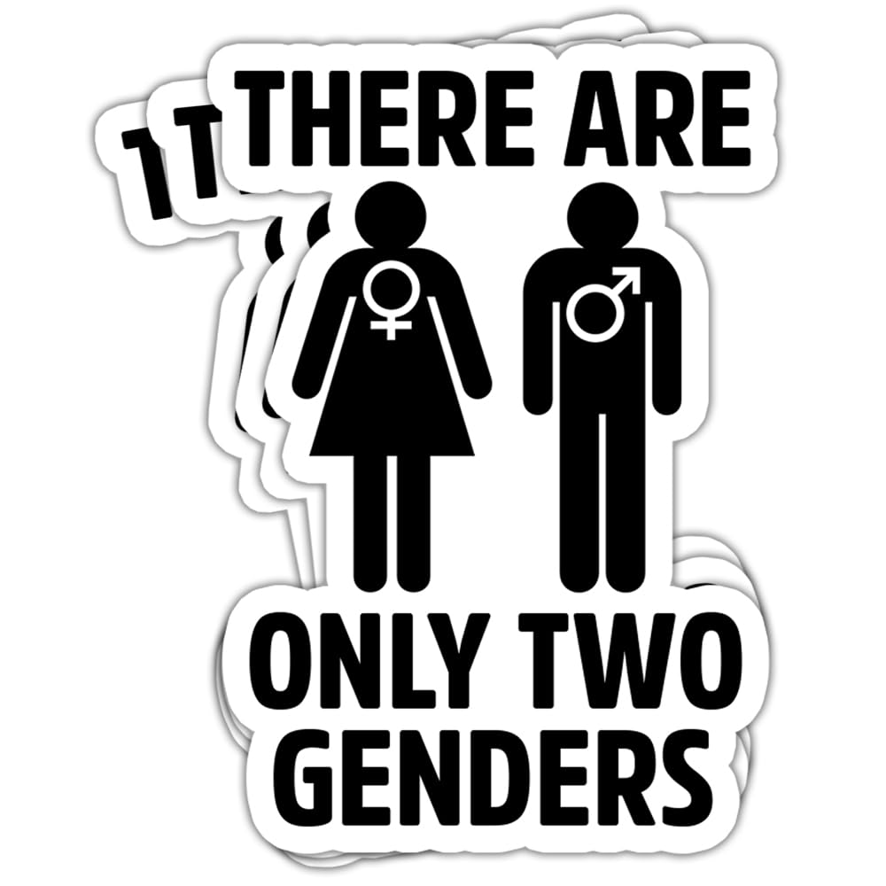 Amazon.com - TODOLIA (3Pcs) There are Only Two Genders Sticker Male ...