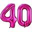 Amazon.com: Hot Pink 17 Balloon Numbers,40 Inch 17th or 71st Birthday ...