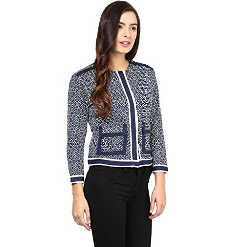 Buy BLUE WHITE PRINT JACKET at Amazon.in