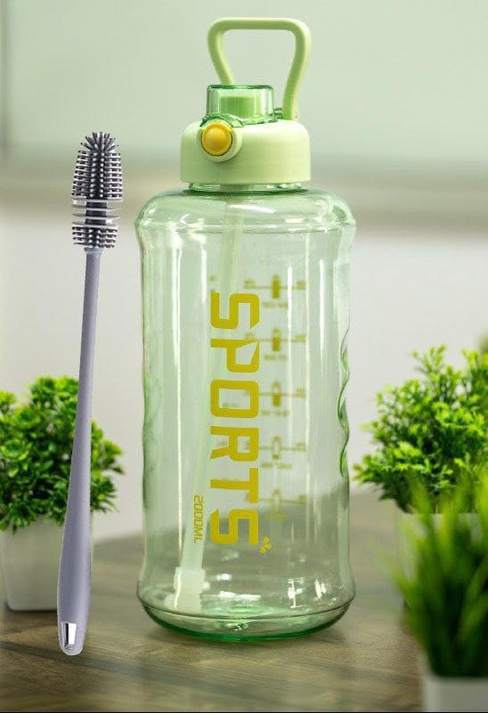 SADVIDHYA Plastic 2 L Capacity Water Bottle Transparent Motivational ...