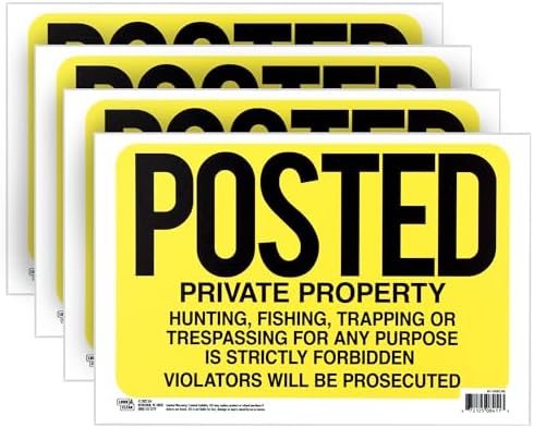 Amazon.com: ArtSkills No Trespassing Signs Posted Private Property, 4 ...