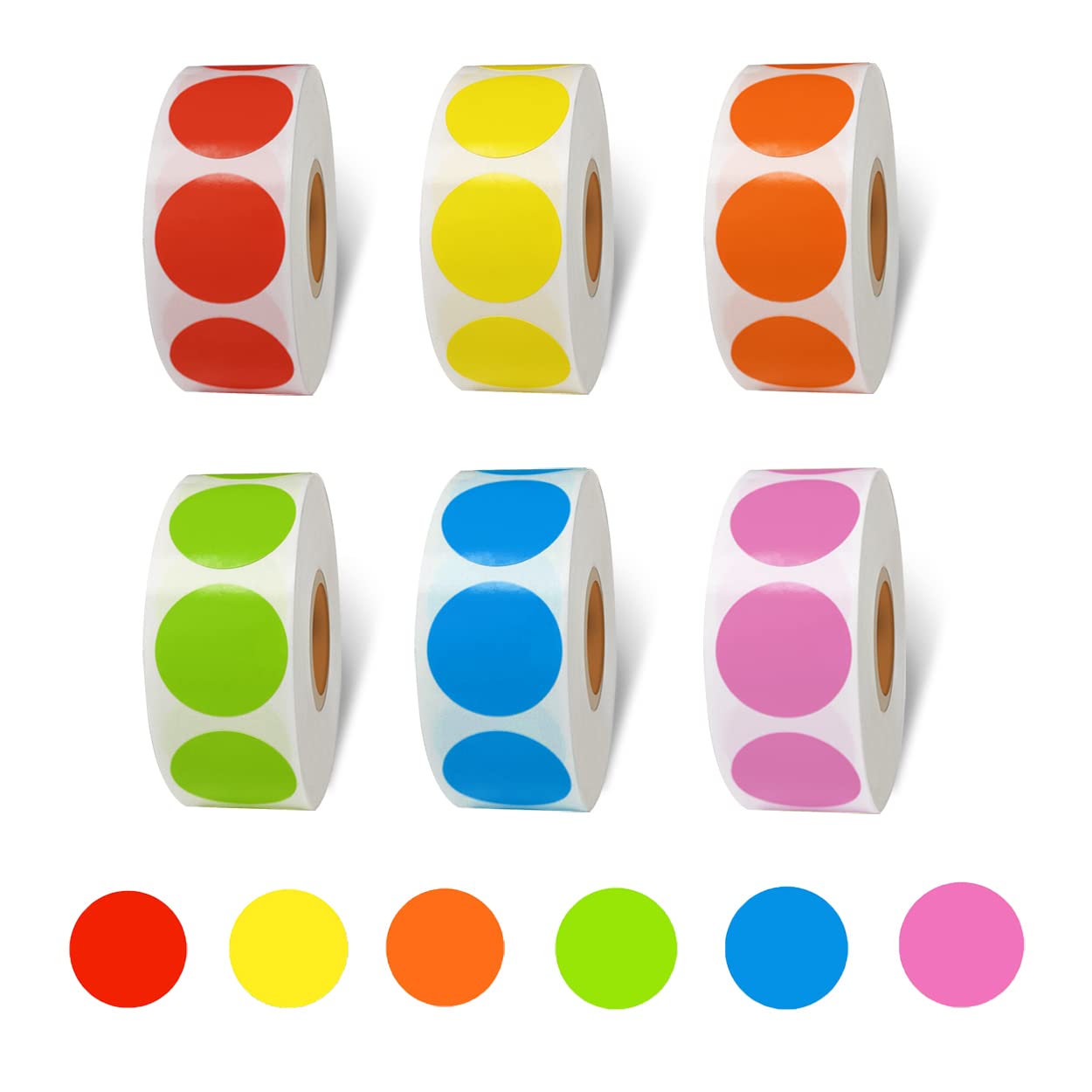 Snapklik.com : STARLIBOO 6000 PCS Dot Stickers, 1inch Color Code Label ...