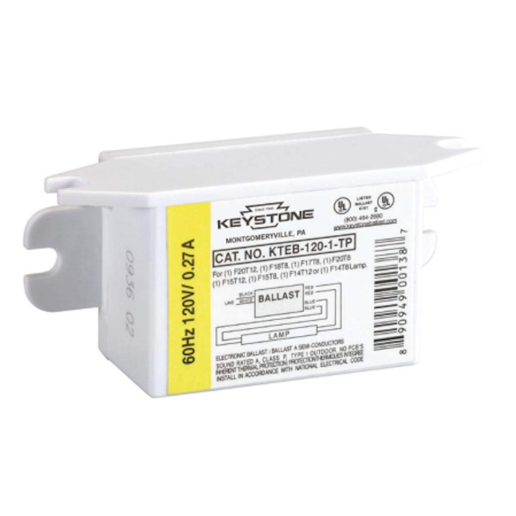 Keystone Electronic KTEB-120-1-TP Fluorescent Ballast 120 Volt (1) F20 ...
