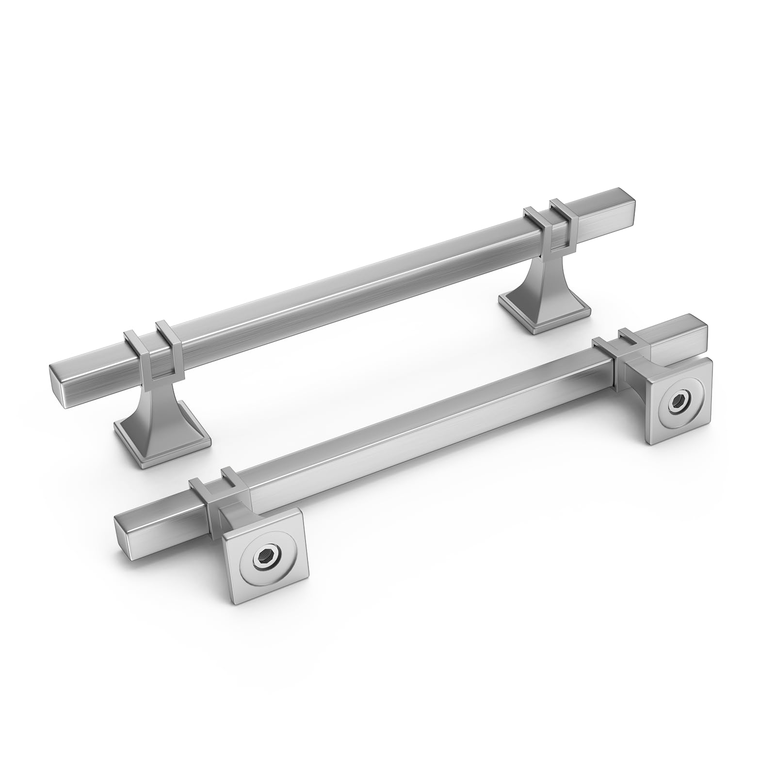 homdiy 25Pack Cainet Pulls Brushed Nickel Cabinet Handles 5 Inch Hole ...