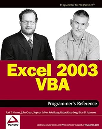 Excel 2003 VBA Programmer's Reference eBook : Kimmel, Paul: Amazon.co.uk: Kindle Store