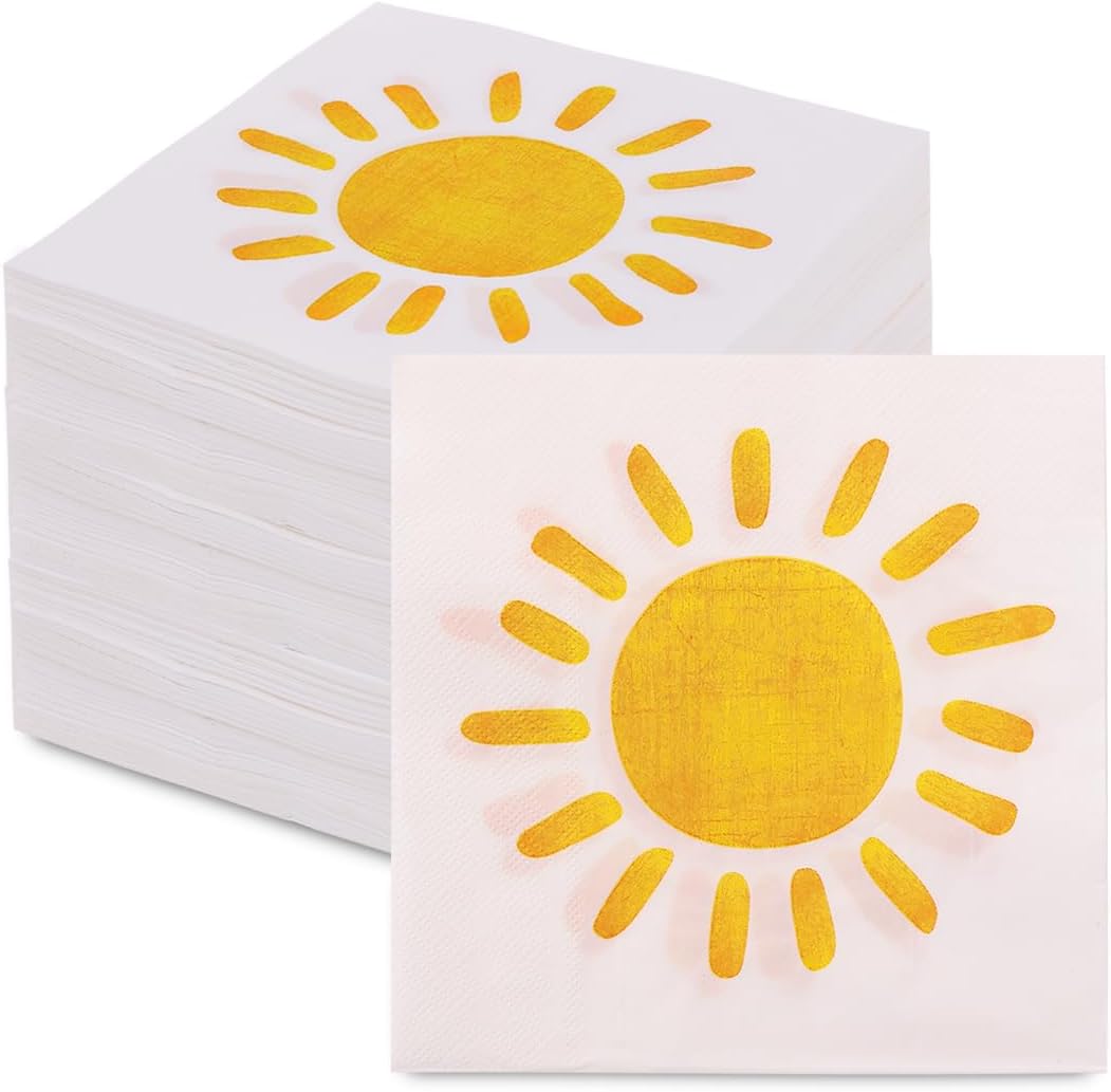 Amazon.com: AnyDesign 80 Pack Boho Sun Napkins First Trip Around The ...