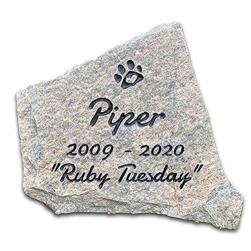 Amazon.com: Natural Pet Memorial Stone Personalized (Medium) : Handmade ...
