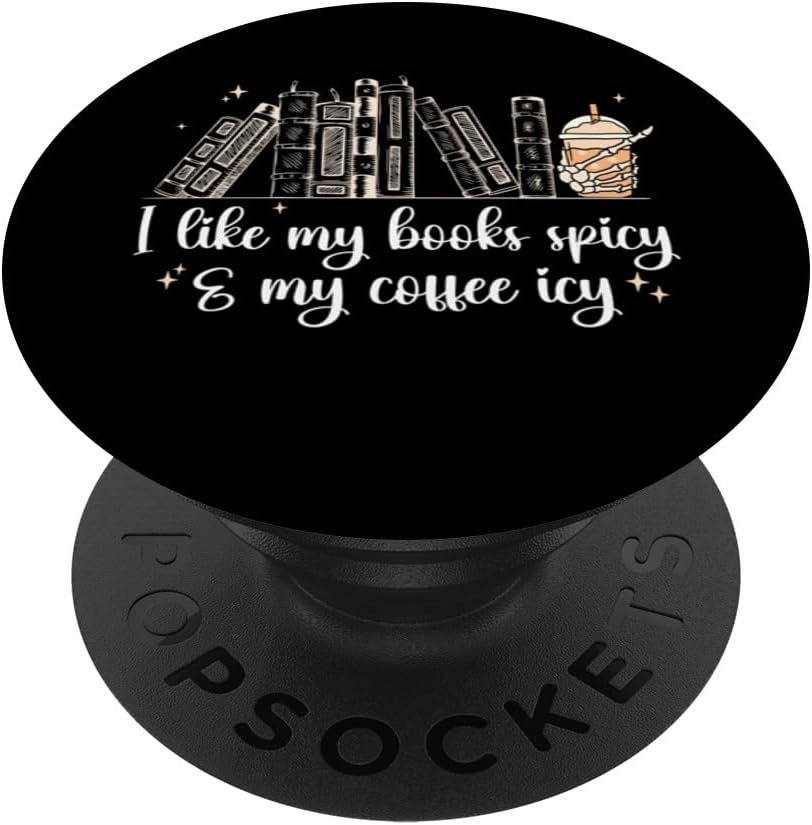 Amazon.com: Books And Coffee Lover Flower Reading Book PopSockets ...