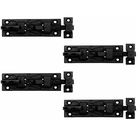 Offset Slide Bolt Wrought Iron Antique Vintage Reproduction 5" with ...