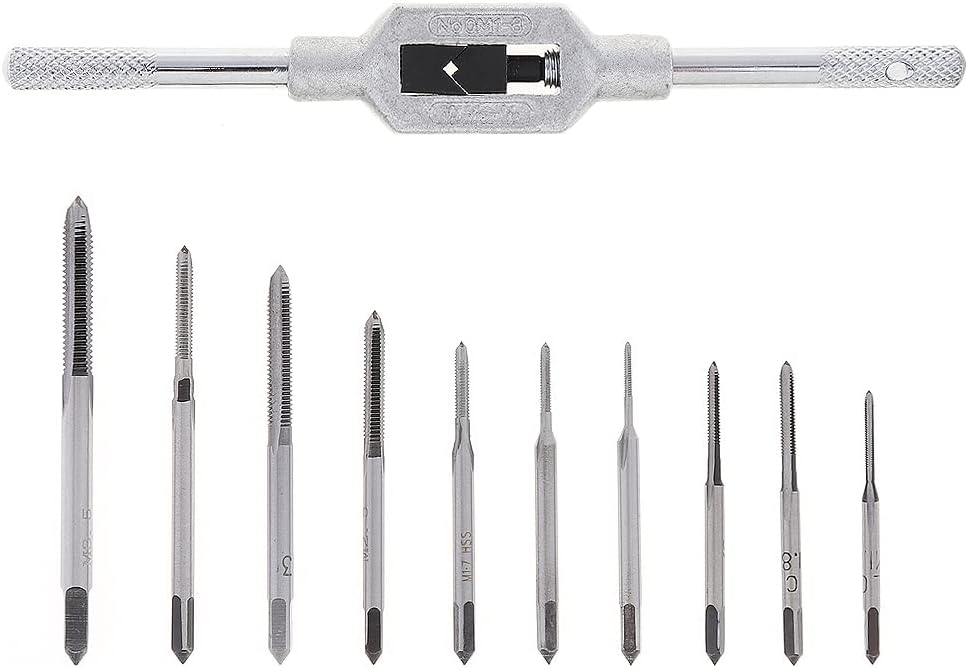 Omninmo 11pcs Mini Tap Wrench Set Metric Tap Set with High Speed Steel ...