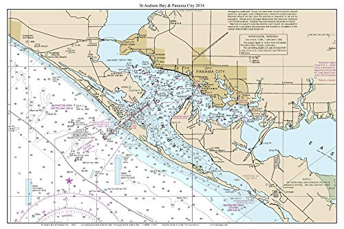 Amazon.com: St Andrew Bay and Panama City 2014 - Nautical Map Florida ...
