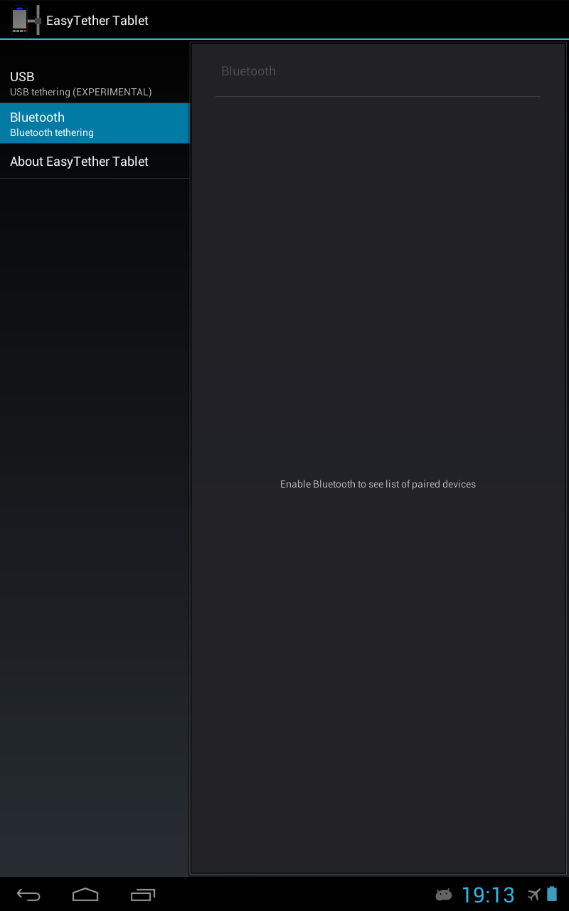 EasyTether Tablet - App on Amazon Appstore