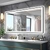 Amazon.com: Megatex 55x30 Light up Bathroom Mirror, LED Vanity Mirror ...