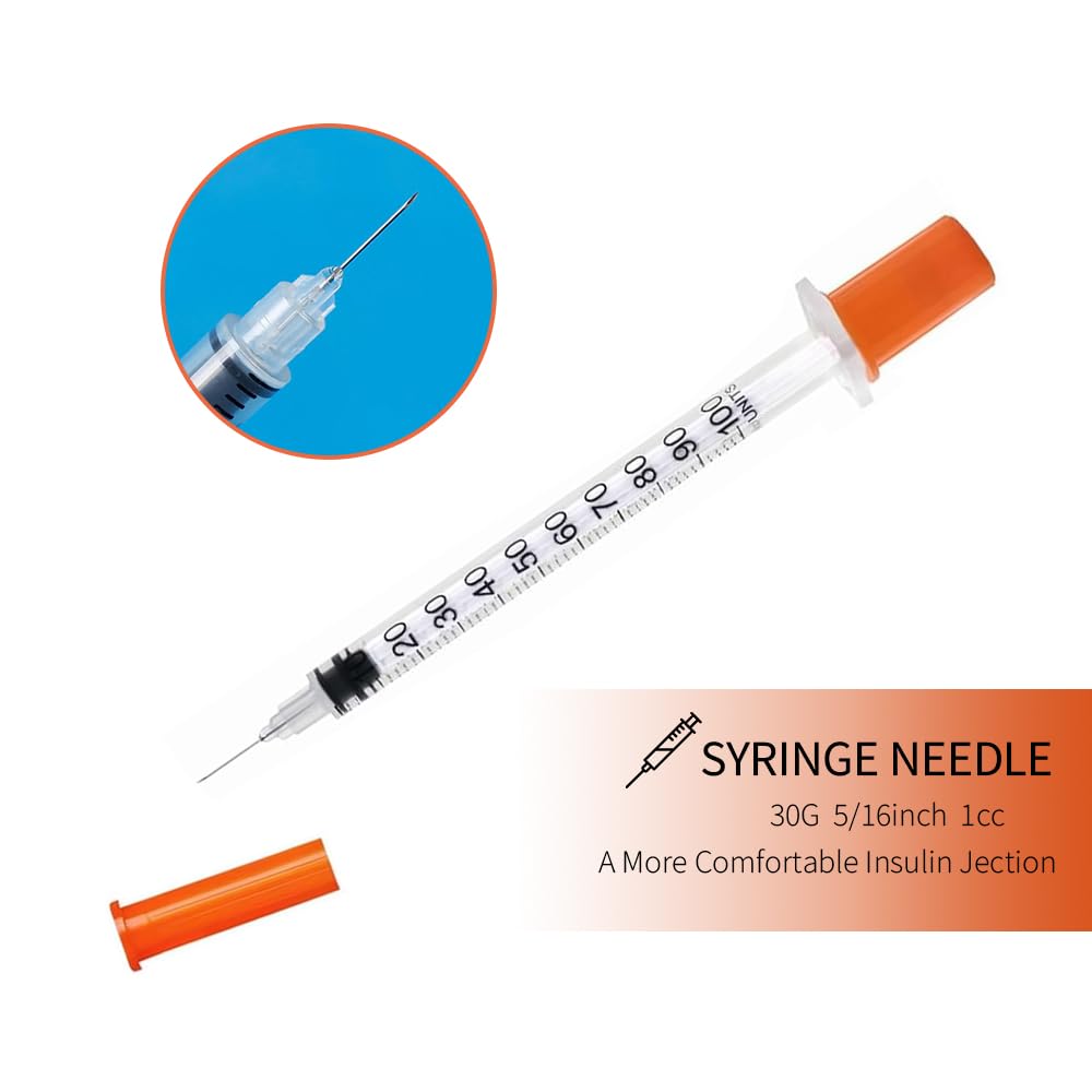 Snapklik.com : 100 Pack Disposable Insulin Syringe 1ml Syringes