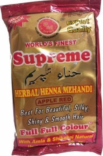 Amazon.com : 3x 150g SUPREME HERBAL HENNA Powder APPLE RED Hair color ...