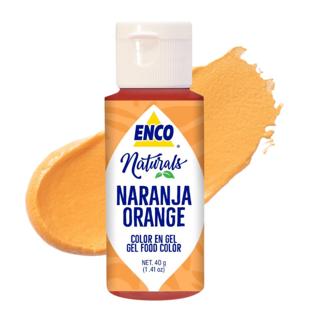 Amazon.com : ENCO Naturals Food Coloring Gel Orange 1.41 oz (40g ...