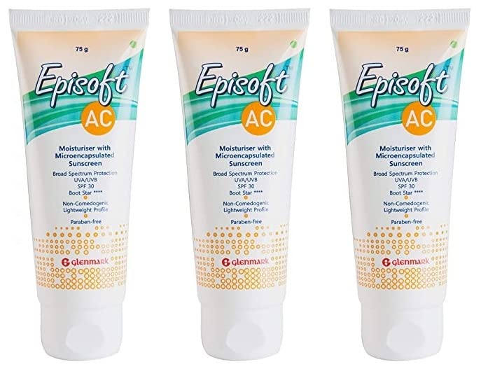 Episoft AC Moisturizer With Sunscreen, SPF 30+, Anti-Acne Benefits ...
