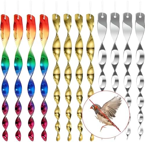 12Pcs Reflective Bird Deterrent Rods, 3 colors Bird Repellent Rods ...