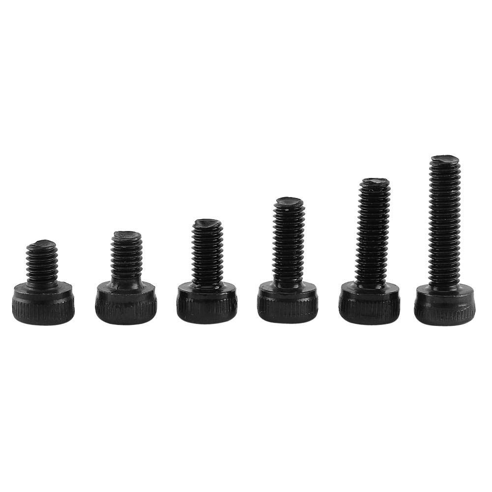 Amazon.com: M3 Screws 300pcs M3x 4mm/6mm/8mm/10mm/12mm Black Alloy ...
