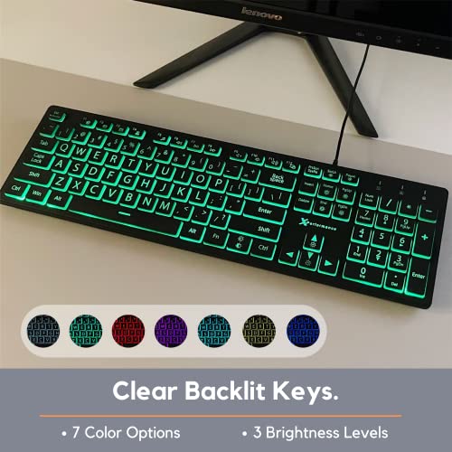 Buying Guide | Large Print Backlit Keyboard, KopJippom Quiet USB Wired ...