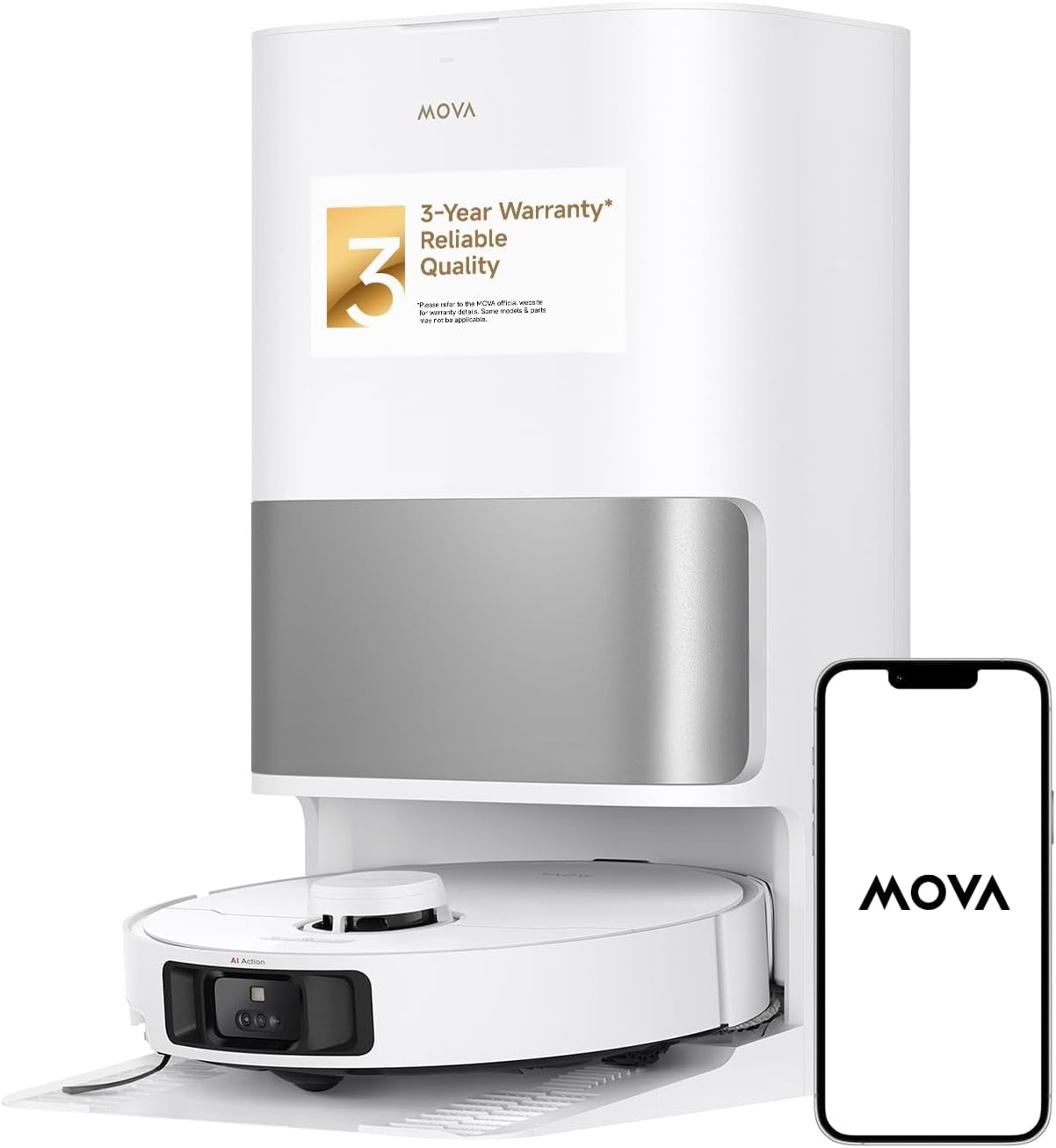 Amazon.com: Mova P10 Pro Ultra Robot Vacuum and Mop 13,000Pa Suction, 140°F Hot Water Auto Mop ...