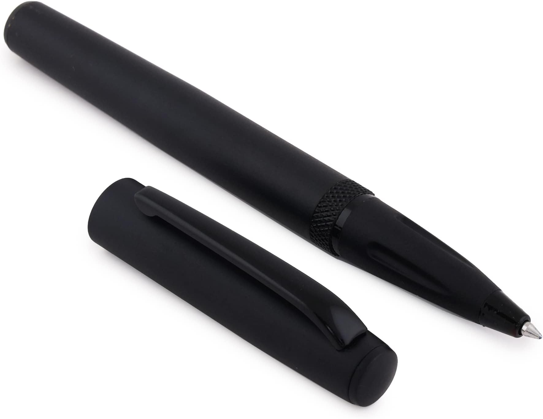 CLEMS ZONE 7017 Stunning Matt Black Metal Roller Ball Pen, with Magnet ...