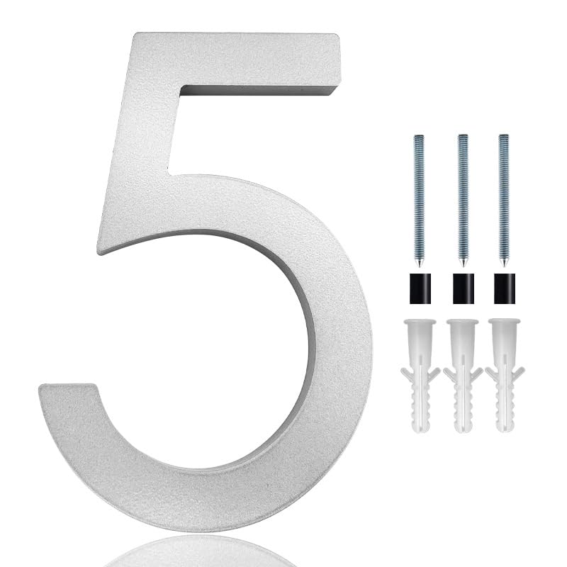Amazon.com: 5 Inch Floating Exterior House Number Modern House Numbers ...