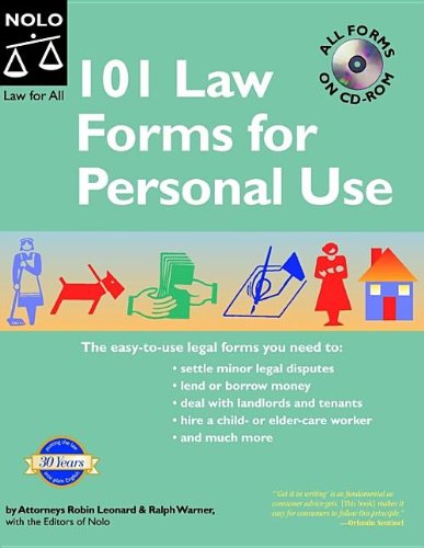 Amazon.com: 101 Law Forms for Personal Use - Book with CD-Rom (5th ...