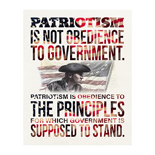 Amazon.com: Patriotism Not Obedience - Patriotic Motivational Wall Art ...
