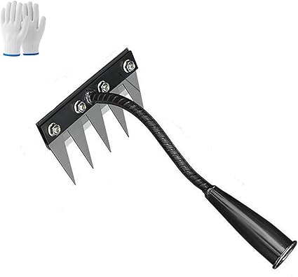 Beehomie Ultra-Efficient Heavy-Duty Weeding Rake, Stainless Steel Weed ...