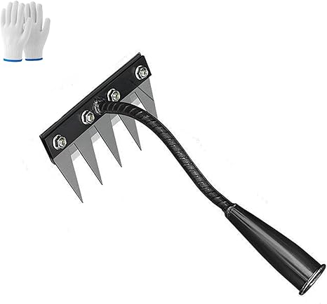 Beehomie Ultra-Efficient Heavy-Duty Weeding Rake, Stainless Steel Weed ...
