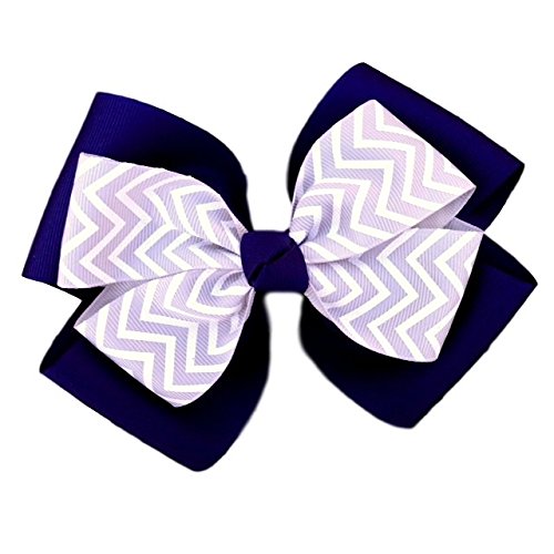 Amazon.com : Victory Bows Chevron Double Quad Grosgrain Hair Bow- The ...