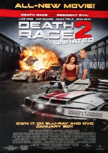 Amazon.com: Death Race 2: Movie Poster 27" X 40" (Approx.) : Movies & TV