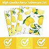 Amazon.com: 50 Guests Lemon Party Decorations Plates and Napkins Yellow ...