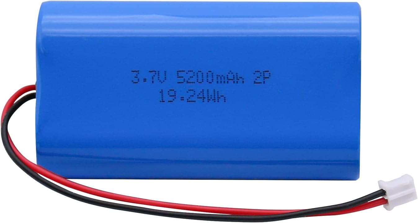5200mAh 3.7V Rechargeables Batterie 3.7V au Lithium avec Une Batterie JST-PH JST 2.0/2P Batchage ...