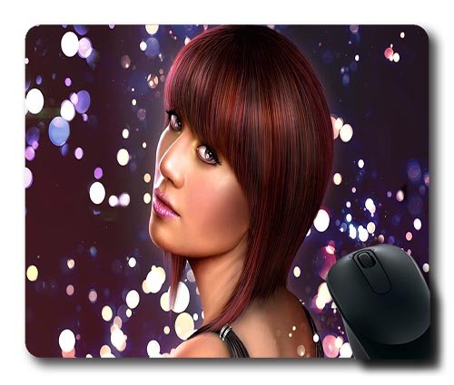 Red Haired Woman Gaming Mouse Pad - 327*280*3MM Dimension - Non-slip ...