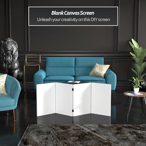 Snapklik.com : 2 Ft Short Do It Yourself Canvas Folding Screen 4 Panel
