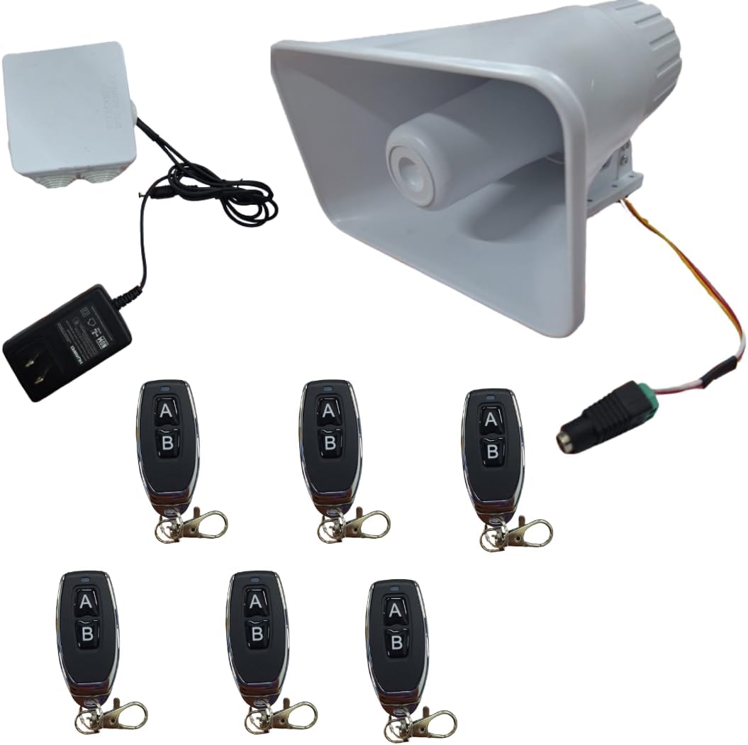 Clicklife Sirena Alarma Vecinal con 6 Controles frecuencia 433 : Amazon ...