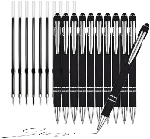 20pcs Metal Ballpoint Pen Set Pens Multipack with Stylus Tip for Touch ...