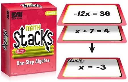 Amazon.com: EAI Education Math Stacks One-Step Algebra Game: Grades 6-8 ...