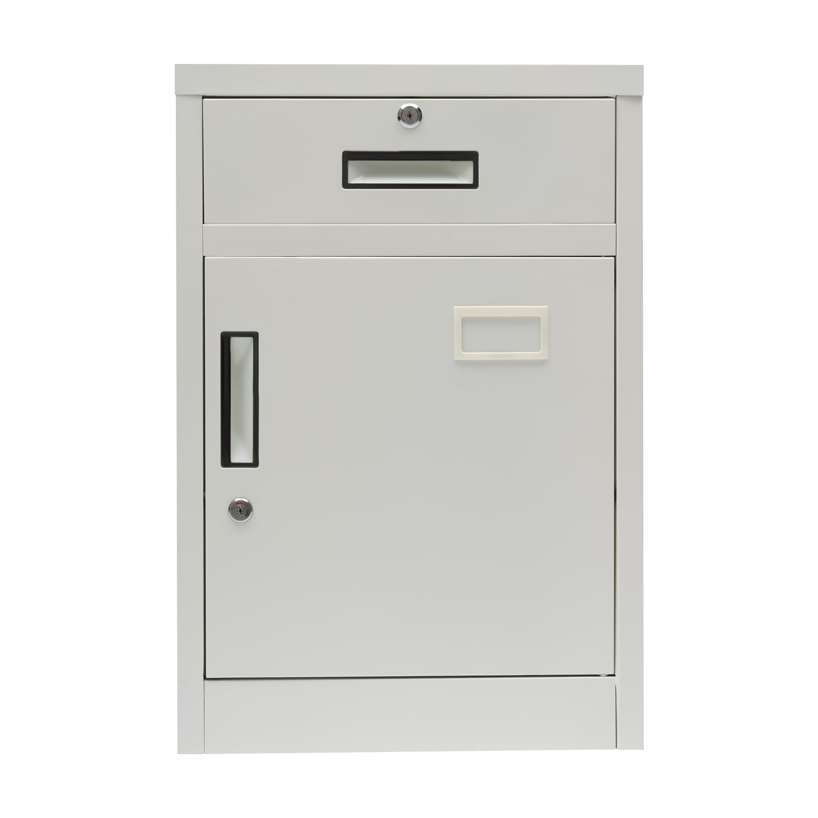 Amazon.com: Office Cabinet with Lock,2 Tiers Under Desk File Storage ...