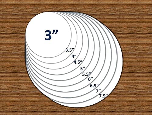 Amazon.com: 100 Circle Die Cuts: White Cardstock Paper Circles Round ...