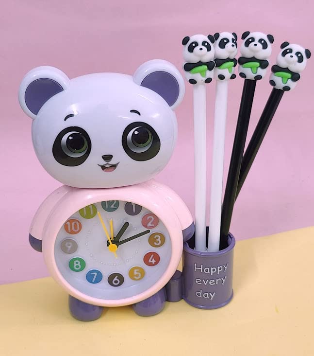 AMANVANI Panda Clock for Girls/Alarm Clock for Girls/Small Clock with ...