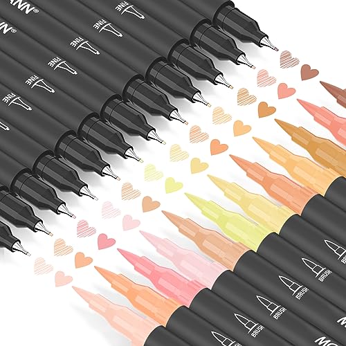 Snapklik.com : Skin Tone Markers, 12 Pack Dual Brush Pens For Art ...