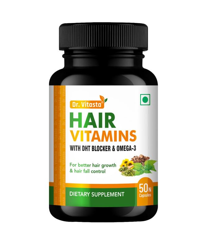 DR. VITASTA Hair Vitamins with DHT Blocker & Omega-3 for Better Hair ...